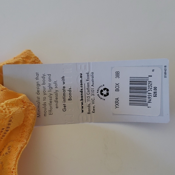 Bonds | Intimates & Sleepwear | Bonds Intimately Soft Light Deep V Bra ...